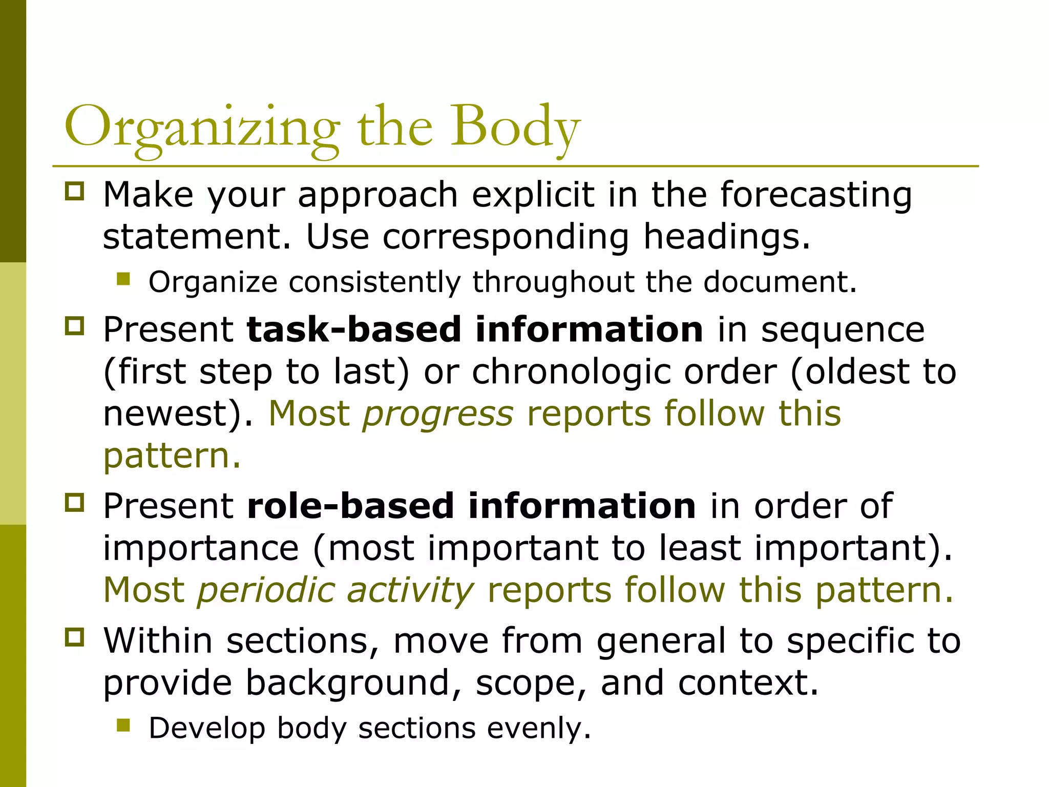 Creating progress reports and periodic activity reports | PPT