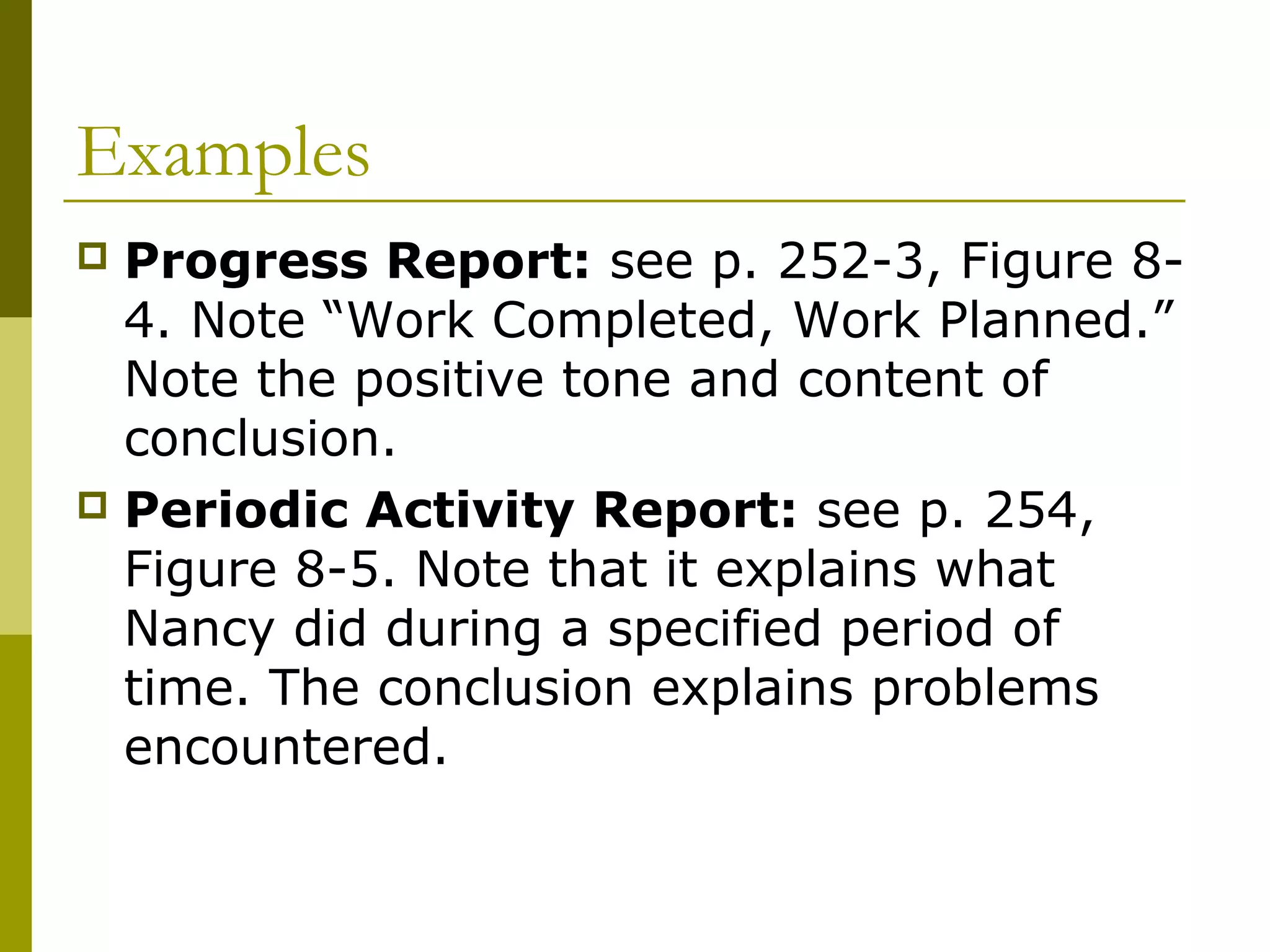 Creating progress reports and periodic activity reports | PPT