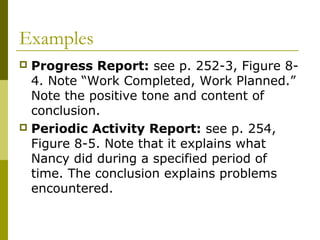 Creating progress reports and periodic activity reports | PPT