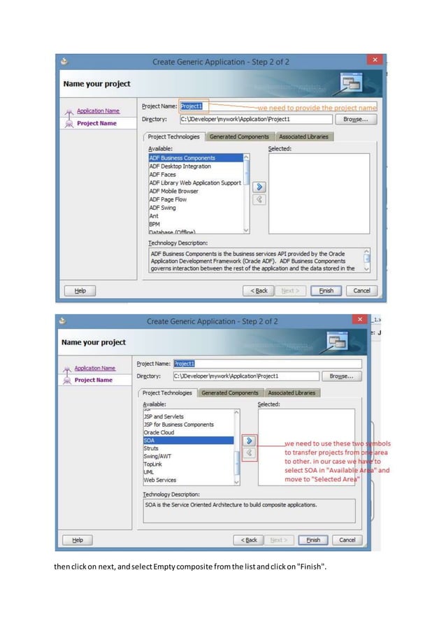 Creating project in j developer | PDF