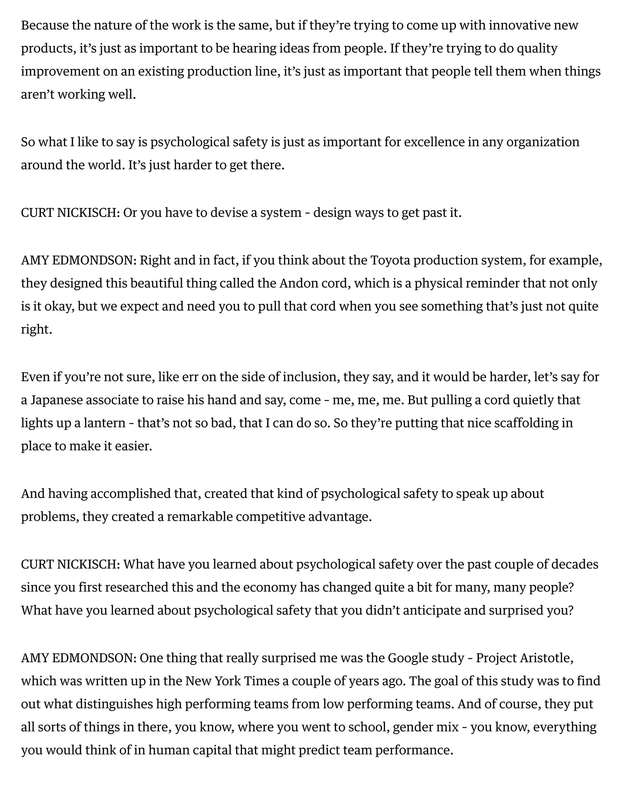 Creating psychological safety in the workplace a. edmondson | PDF