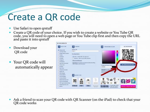 Creating qr codes pl | PPTX