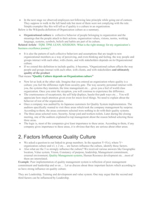 Creating quality culture in an organization | PDF