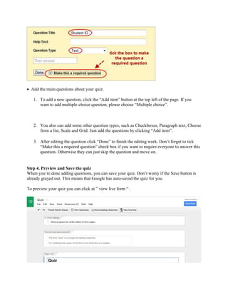 Creating quize | PDF