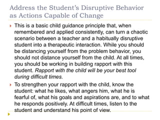 Creating Rapport with the Habitually Disruptive Student | PPTX