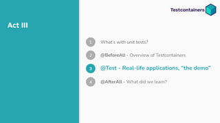 Creating Realistic Unit Tests with Testcontainers | PDF