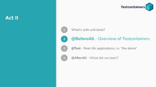 Creating Realistic Unit Tests with Testcontainers | PDF