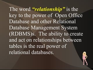 Creating relationships with tables | ODP