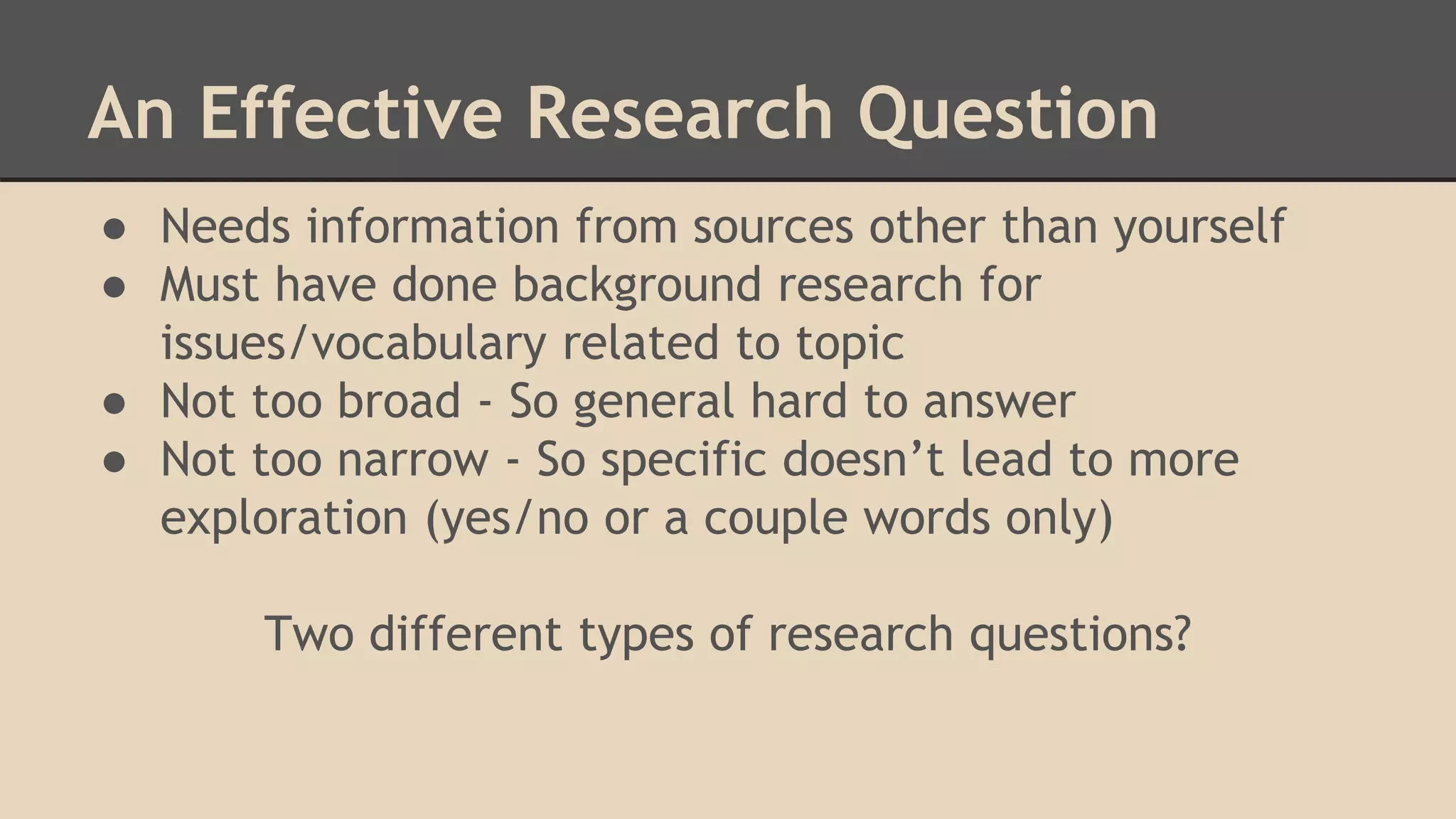 Creating research questions | PPT
