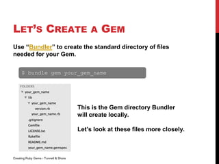 Creating Ruby Gems | PPT