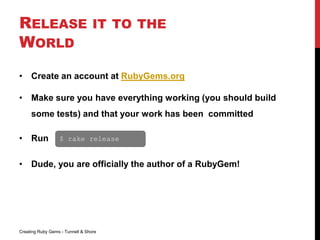Creating Ruby Gems | PPT