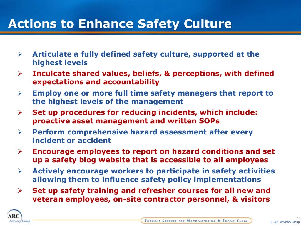 ARC's Asish Ghosh's Creating Safety Culture Presentation Presentation… ARC's Asish Ghosh's Creating Safety Culture Presentation Presentation…