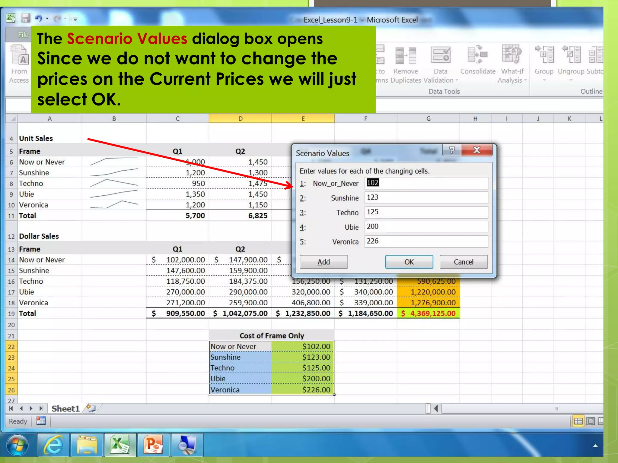 Creating scenario 18 | PPT