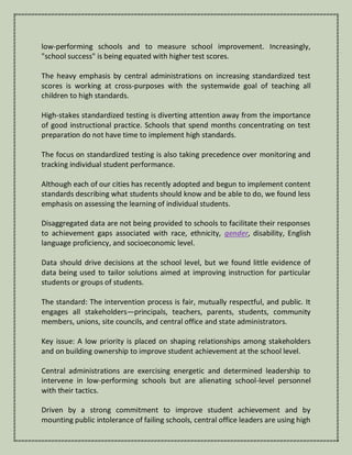Creating Schools That Are Successful In Teaching And Learning | PDF