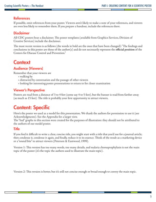 Creating Scientific Posters | PDF