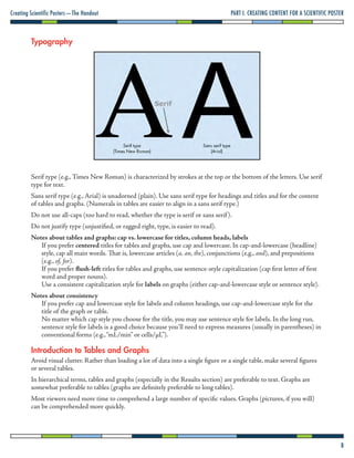 Creating Scientific Posters | PDF