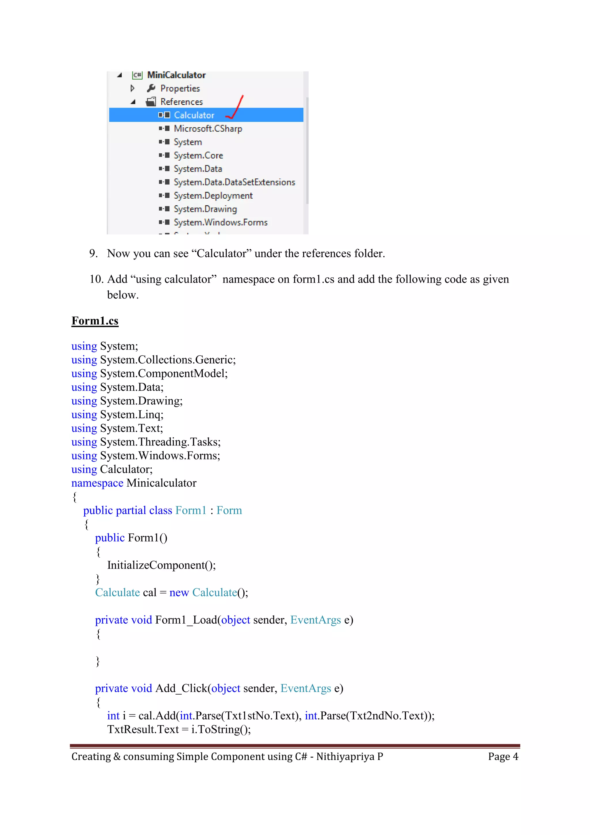 Creating Simple Component Pdf Programming Languages Computing 