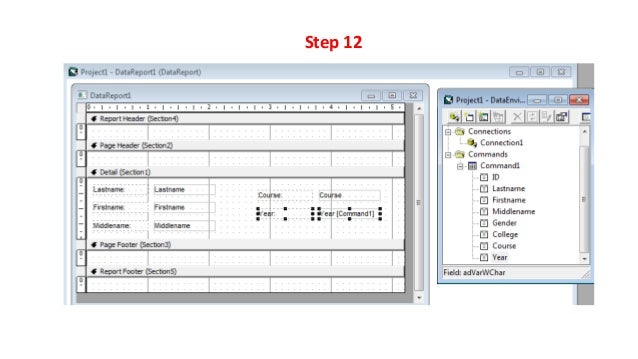 Creating Reports In Vb6 Using Ms Access 