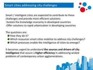 Creating Smarter Cities 2011 - 02 - Nicos Komninos - What makes cities ...