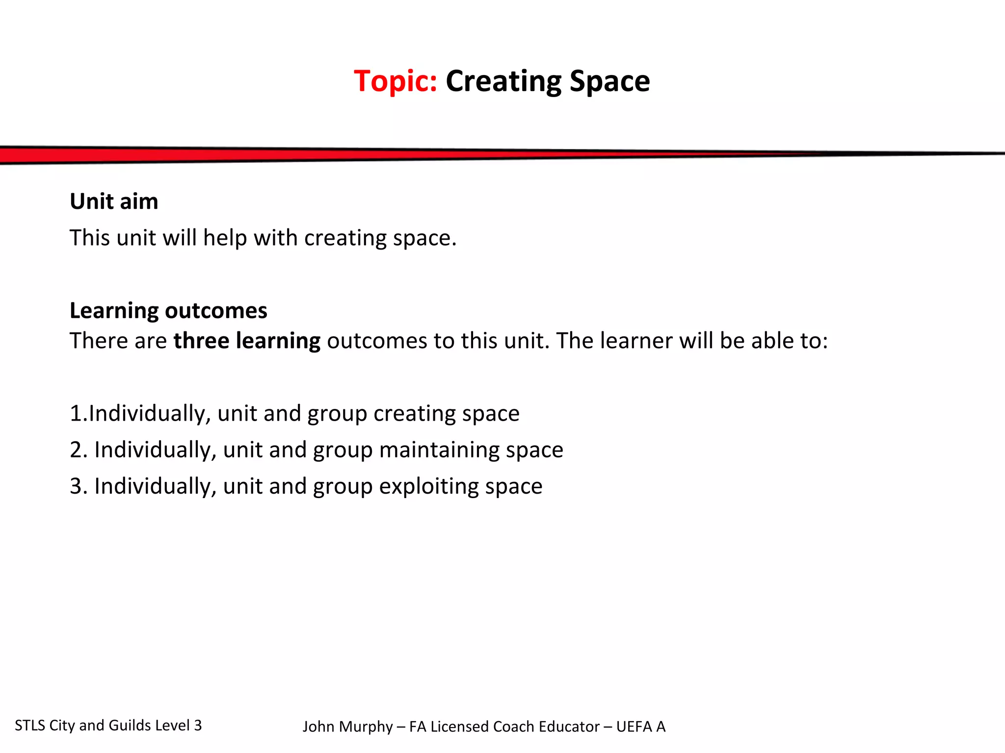 Creating space | PPT