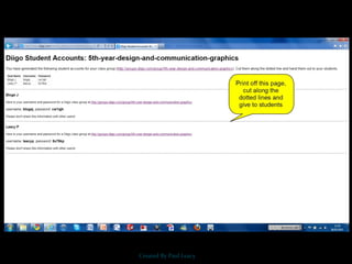 Creating student accounts (diigo) | PPT
