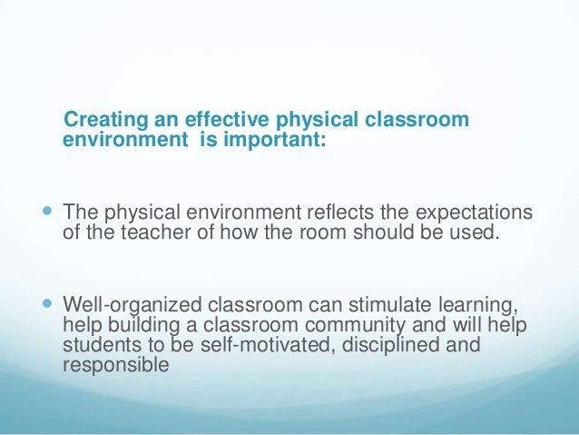 Creating supportive learning environment. Creating supportive learning environment.