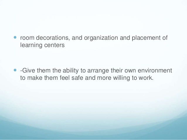 Creating supportive learning environment. Creating supportive learning environment.