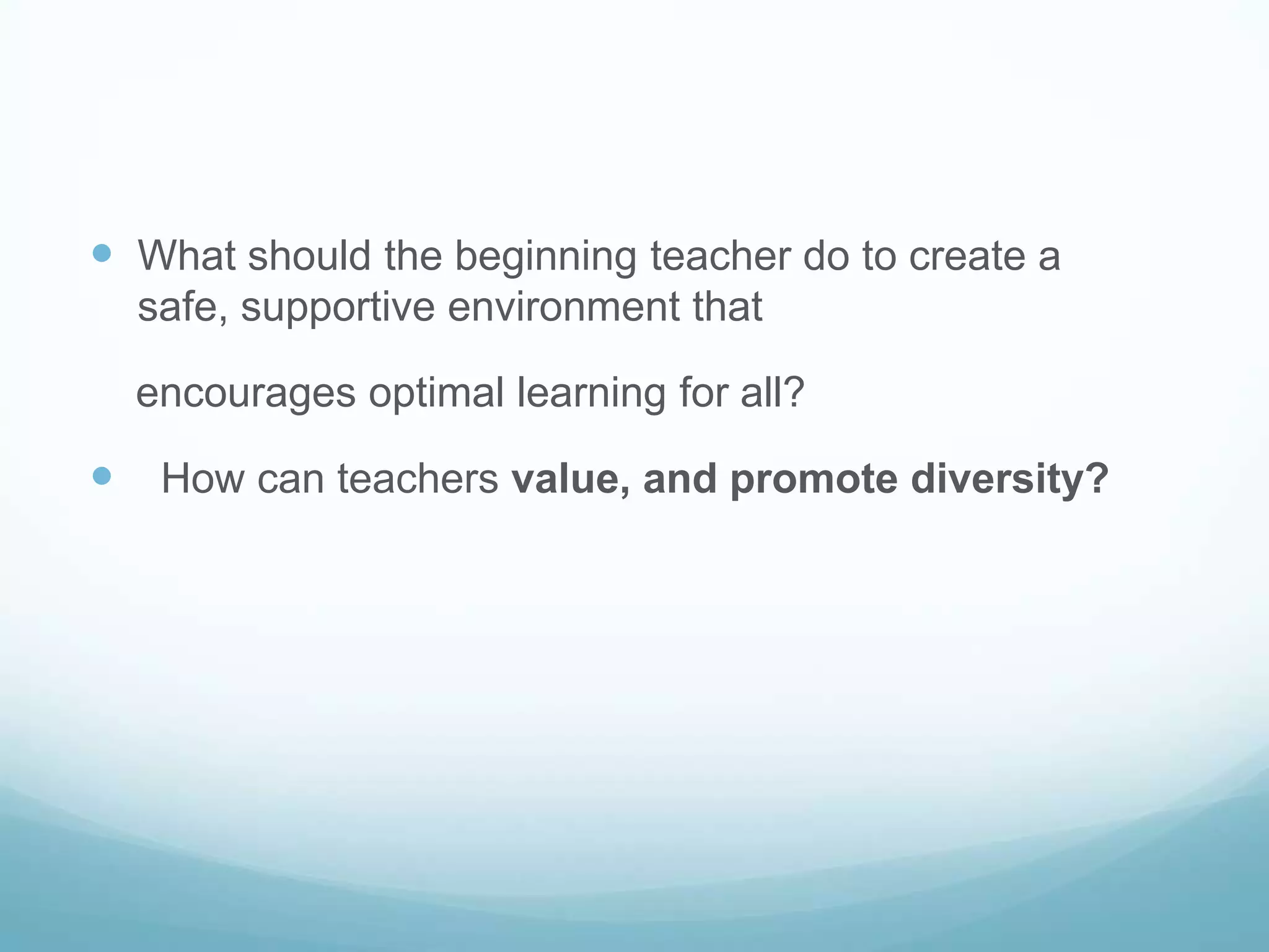 Creating supportive learning environment ppt | PPTX