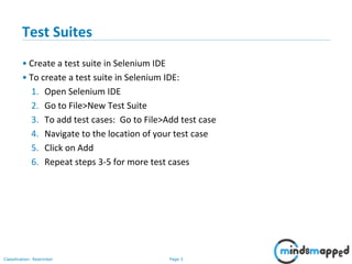 Session 04 - Creating Test Suites in IDE | PPT