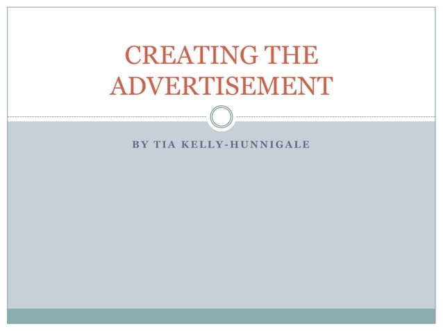 Creating the advertisement | PPT