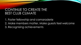 Creating the Best Club Climate | PDF