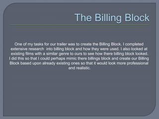 Creating the billing block | PPTX