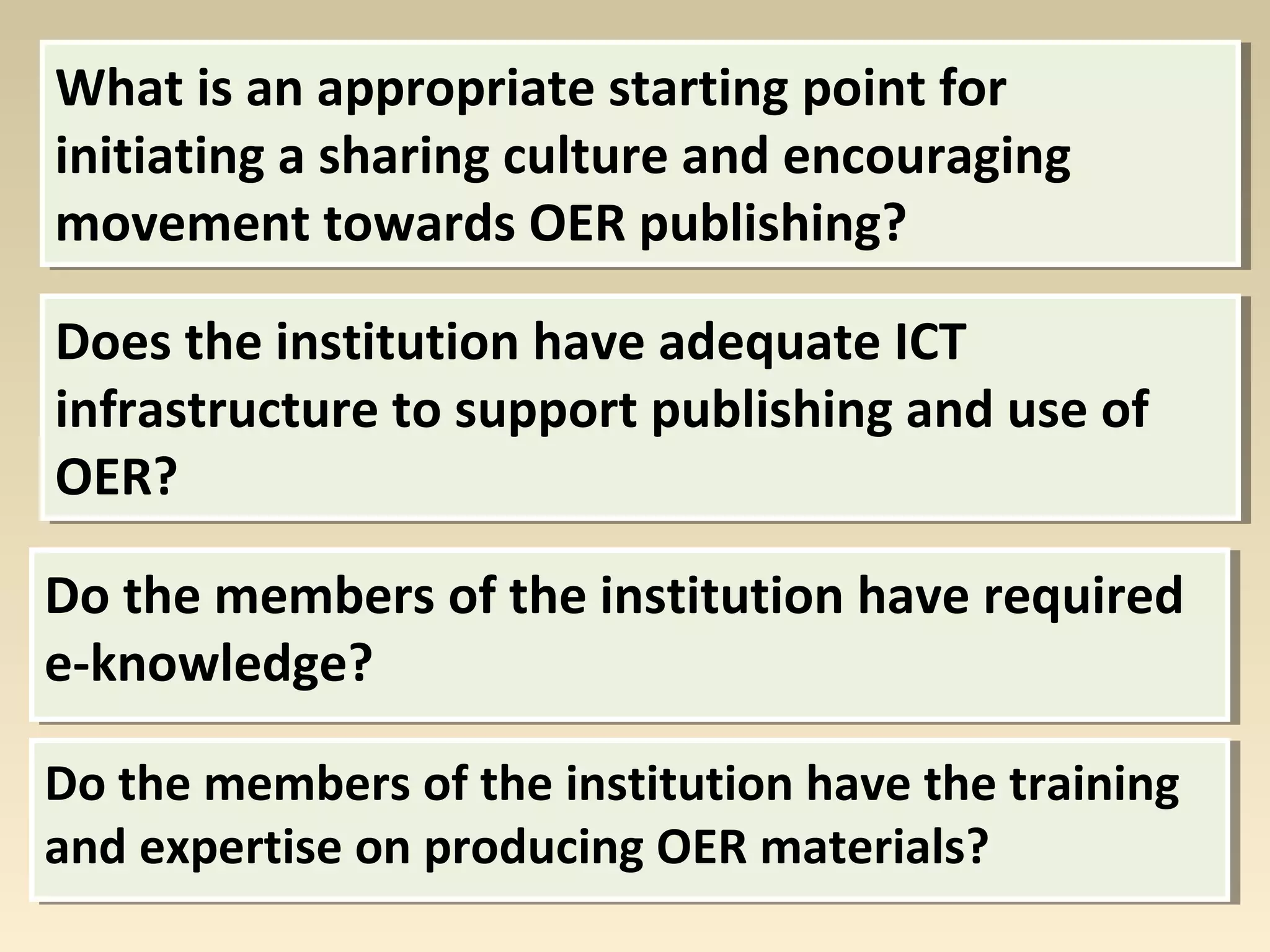 Creating the conditions for oer usage | PPT