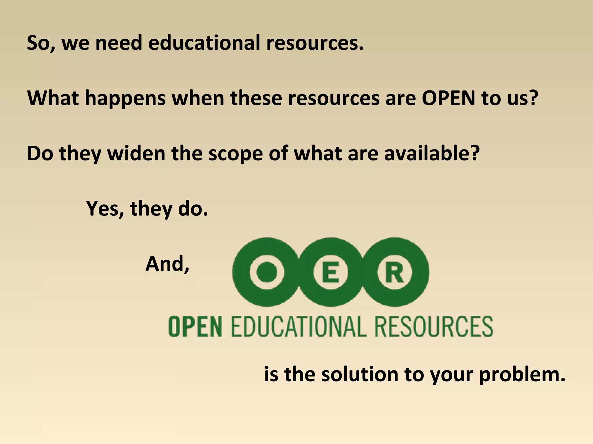 Creating the conditions for oer usage | PPT