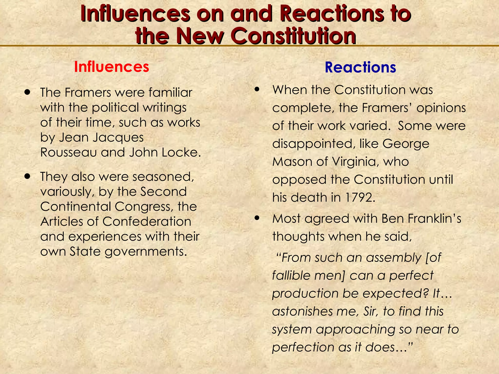 Creating the constitution | PPS