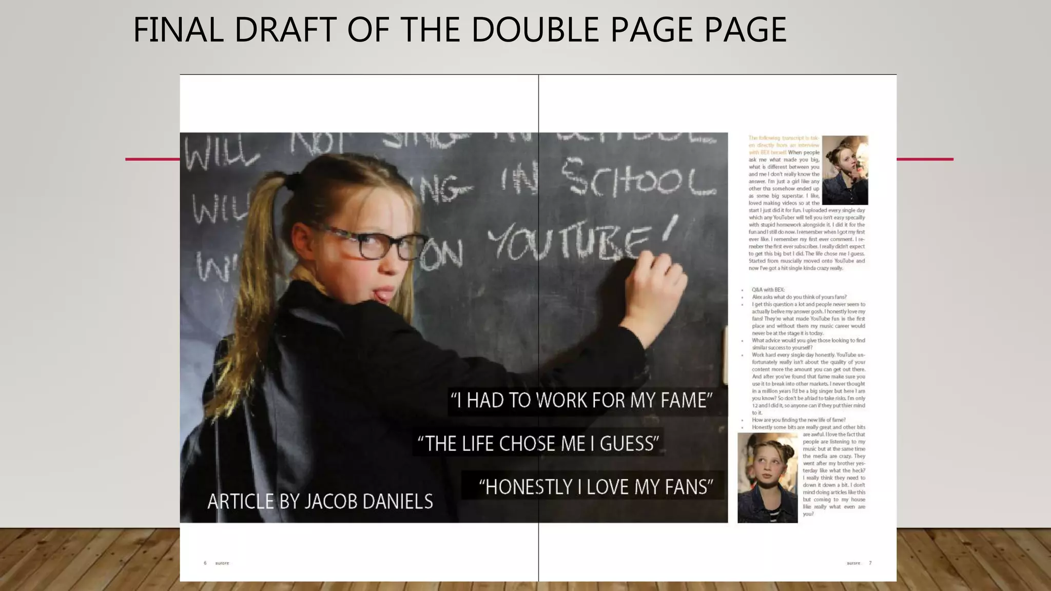Creating the double page spread | PPTX