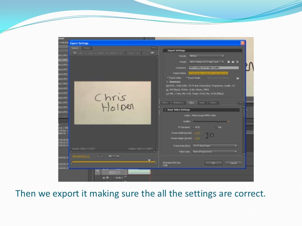 Creating the credits