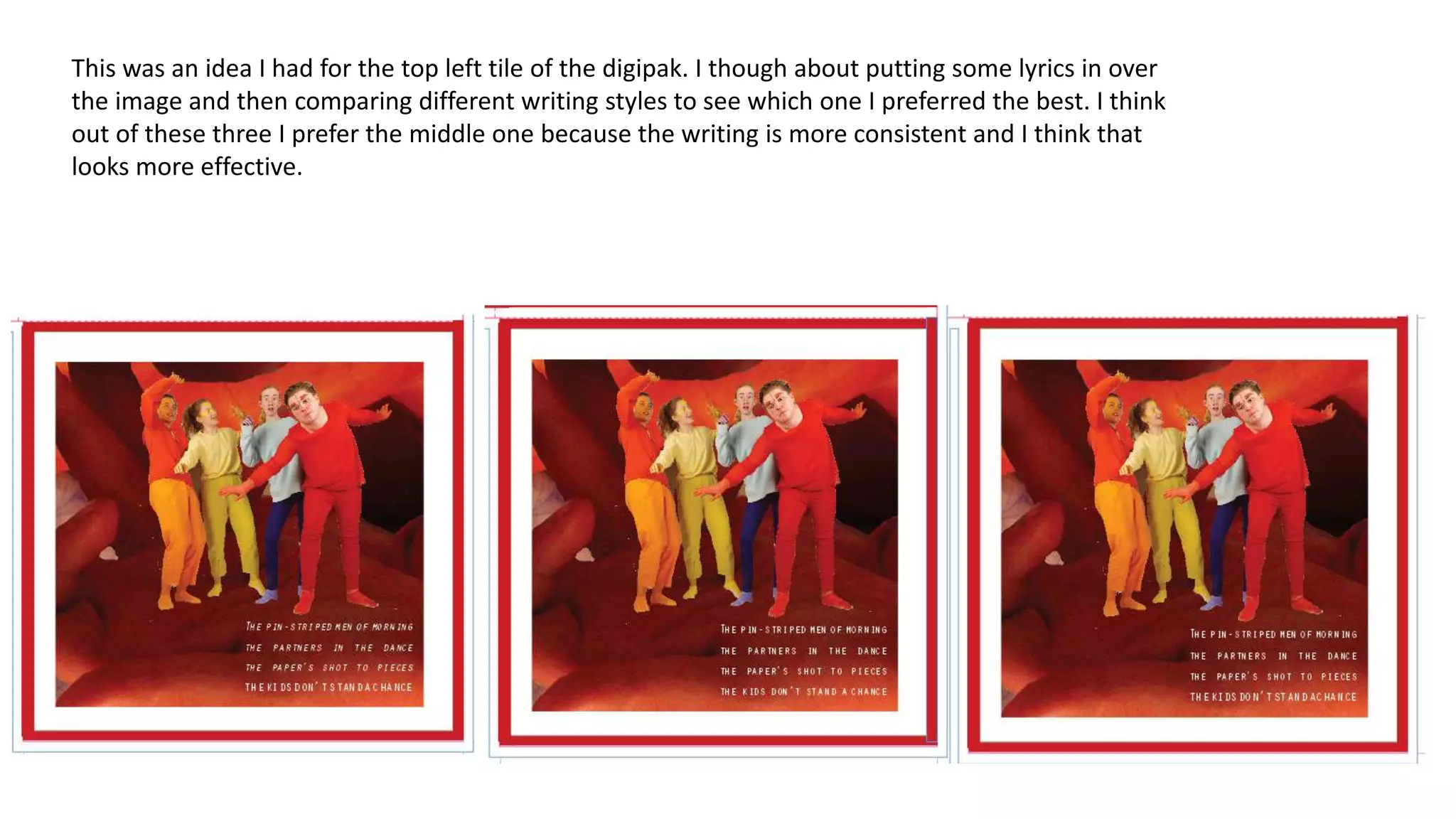 Creating the digipak | PPT