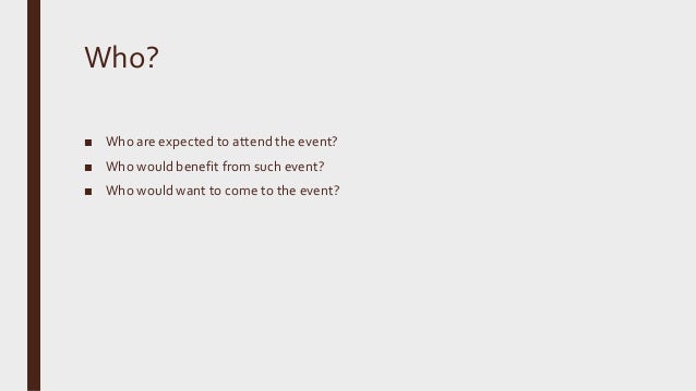 Creating The Event Vision Creating The Event Vision