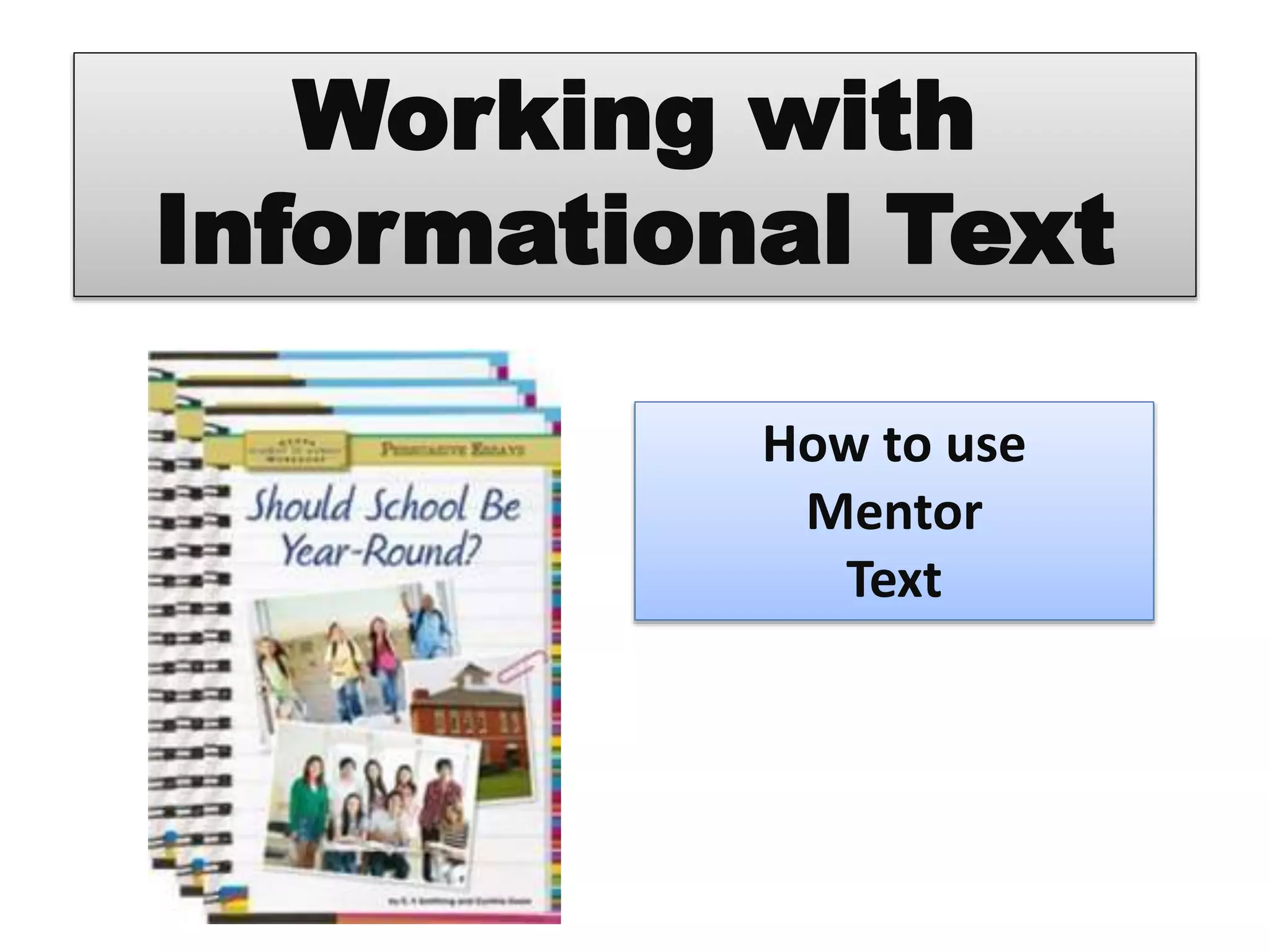 Creating the link between reading and writing | PPT
