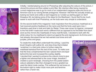 Creating the magazine cover | PPTX | Desktop Publishing | Computer Software and Applications