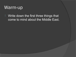 Creating the modern middle east gt | PPT