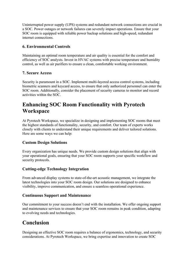 Creating the Perfect SOC Room Design.pdf | Indoor Environmental Quality ...