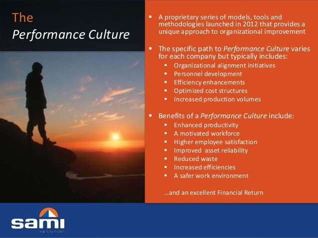 Creating the Performance Culture Creating the Performance Culture