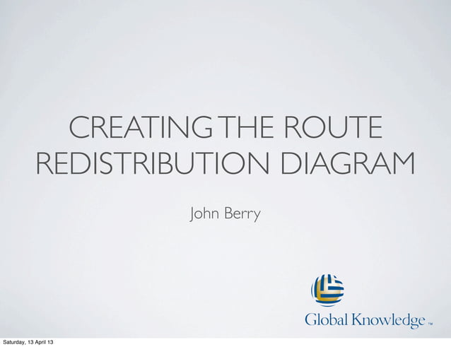Creating the route redistribution diagram | PPT