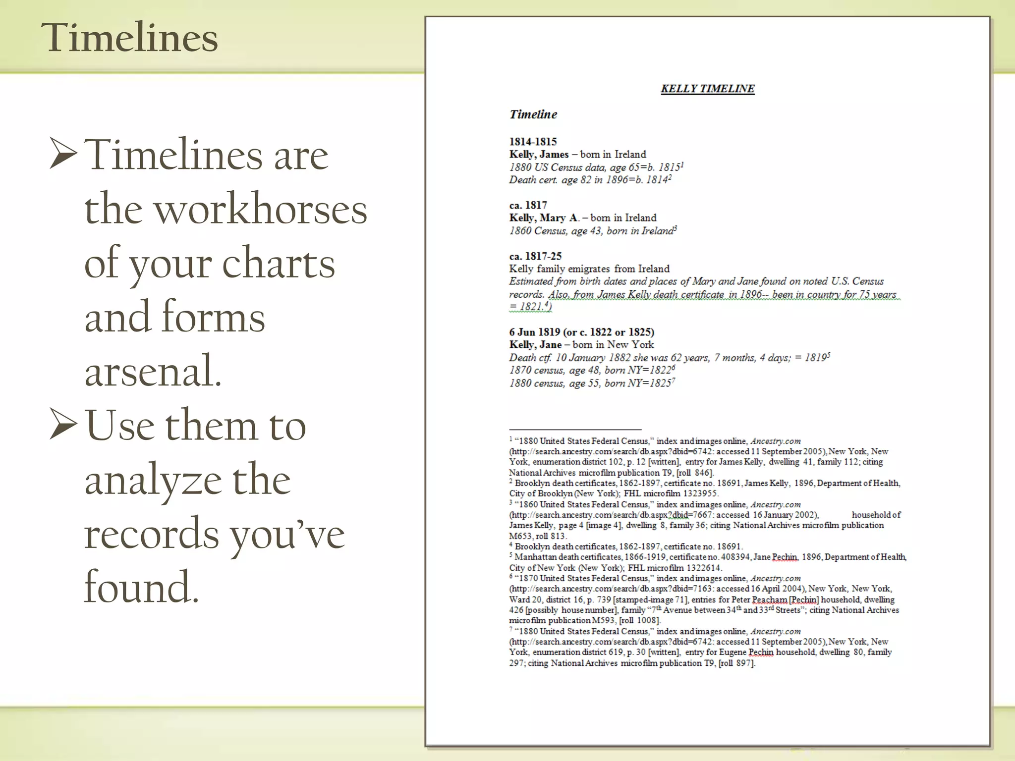 Creating timelines deck | PPTX
