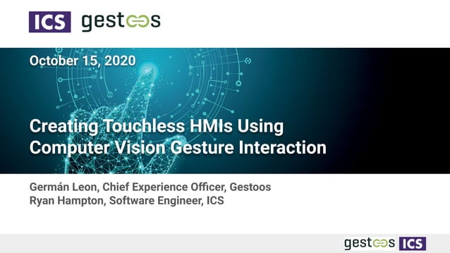 Creating Touchless HMIs Using Computer Vision for Gesture Interaction | PPT