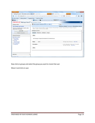 Creating users and groups in obiee 11 g | PDF | Technology & Computing
