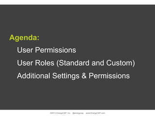 Creating and Using User Roles and Permissions in EnergyCAP | PPTX