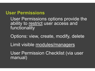Creating and Using User Roles and Permissions in EnergyCAP | PPTX